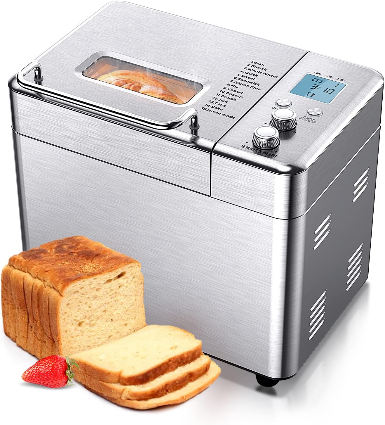 15-in-1 Automatic Bread Machine with Nut Dispenser, Nepal | Ubuy
