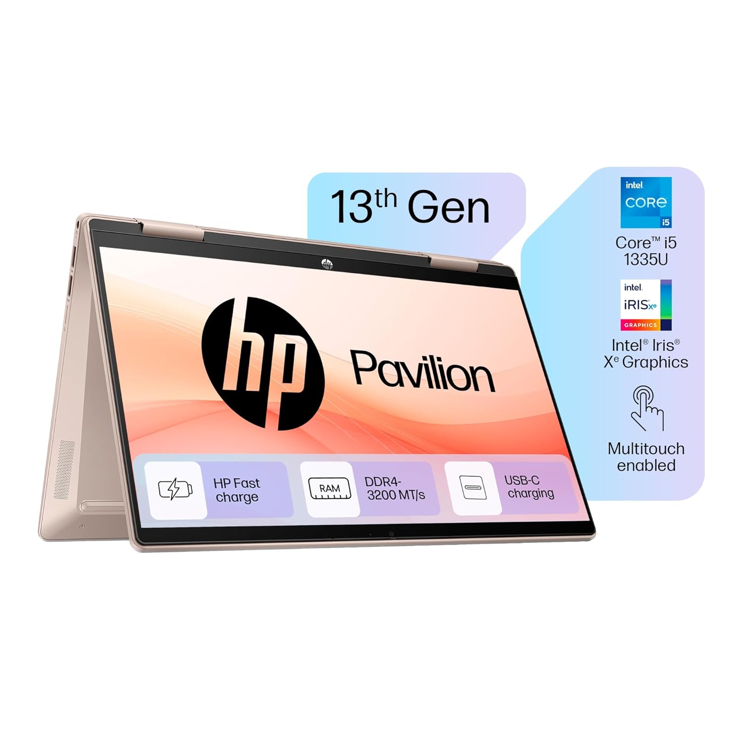 HP Pavilion x360, 13th Gen Intel Core i5-1355U (16GB DDR4, 1TB SSD ...