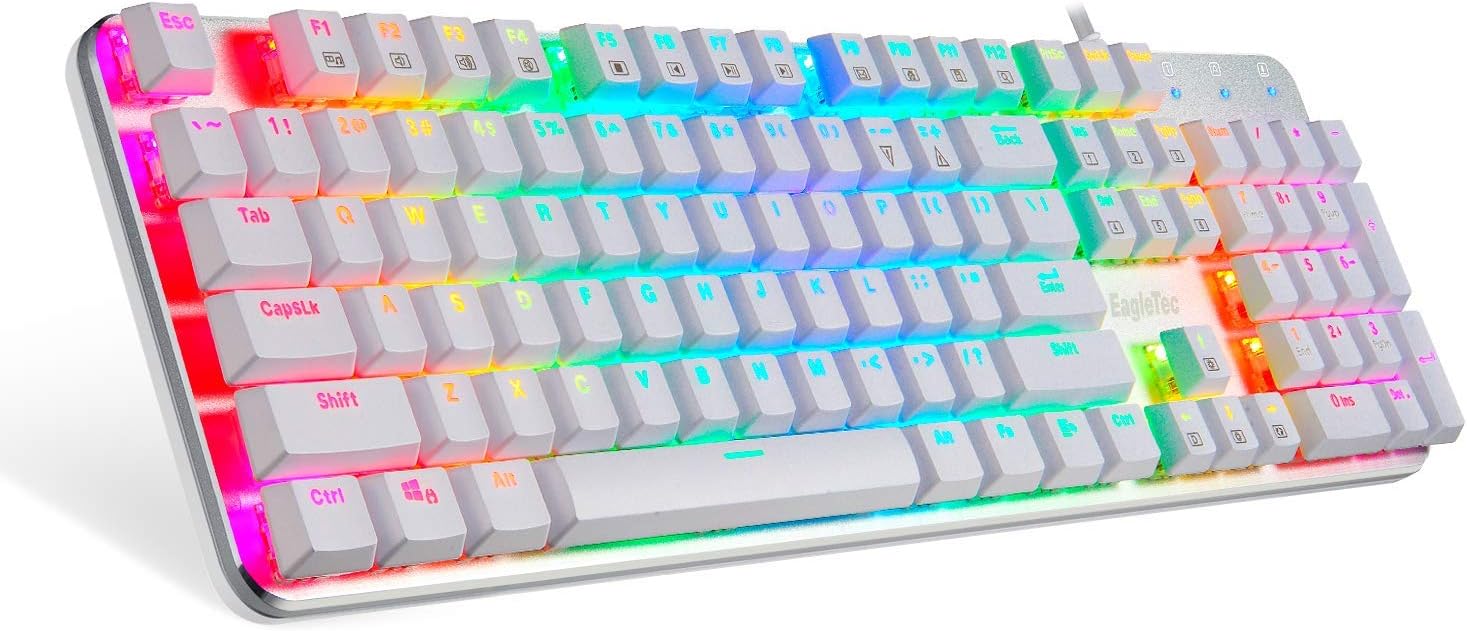 Amazon.com: EagleTec KG051-BR RGB Backlit Mechanical Gaming Keyboard ...