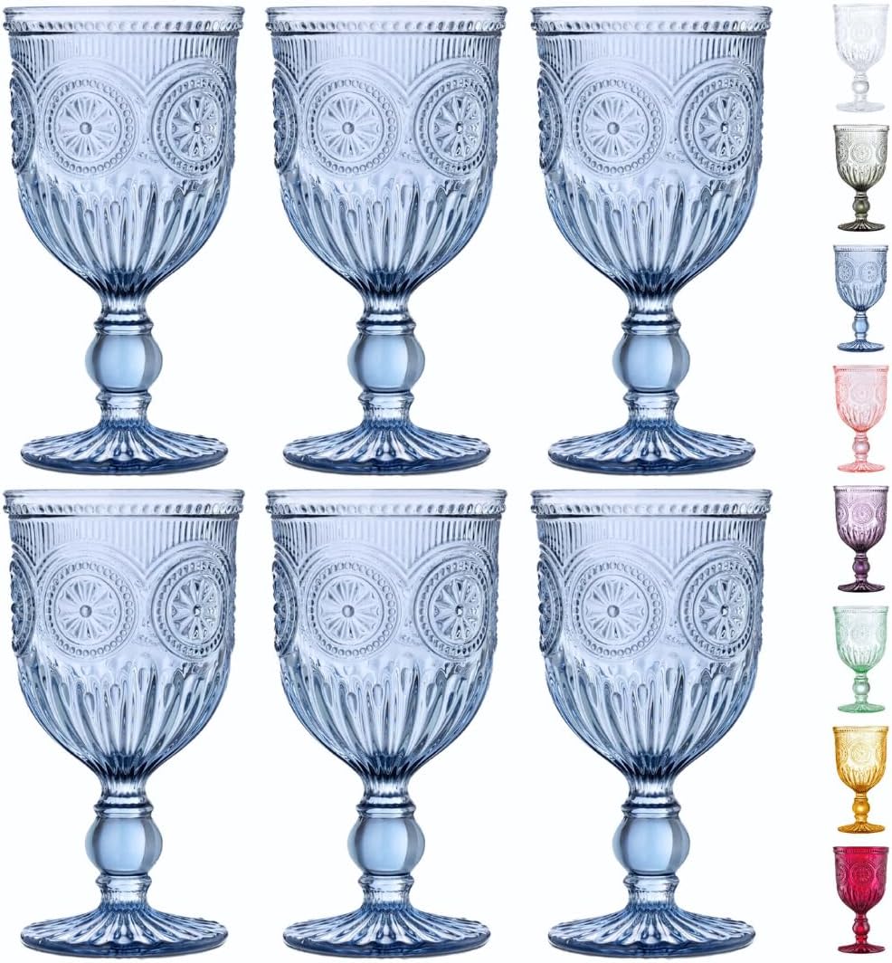 Amazon.com: Godinger Goblet Glasses, Beverage Glass Cup, Wine Glasses ...