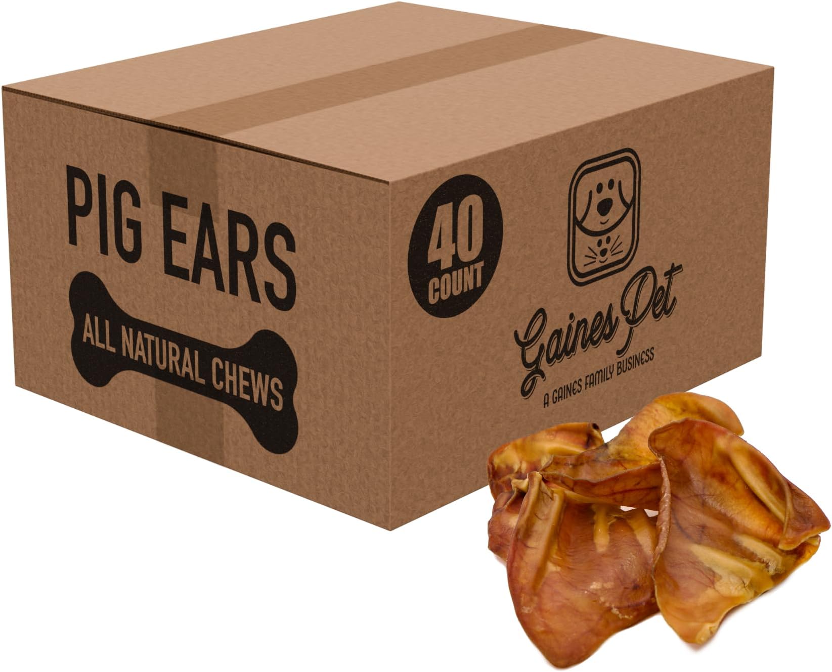 Amazon.com: All Natural Jumbo Whole Pig Ears for Dogs (100 Pack) – 100 ...