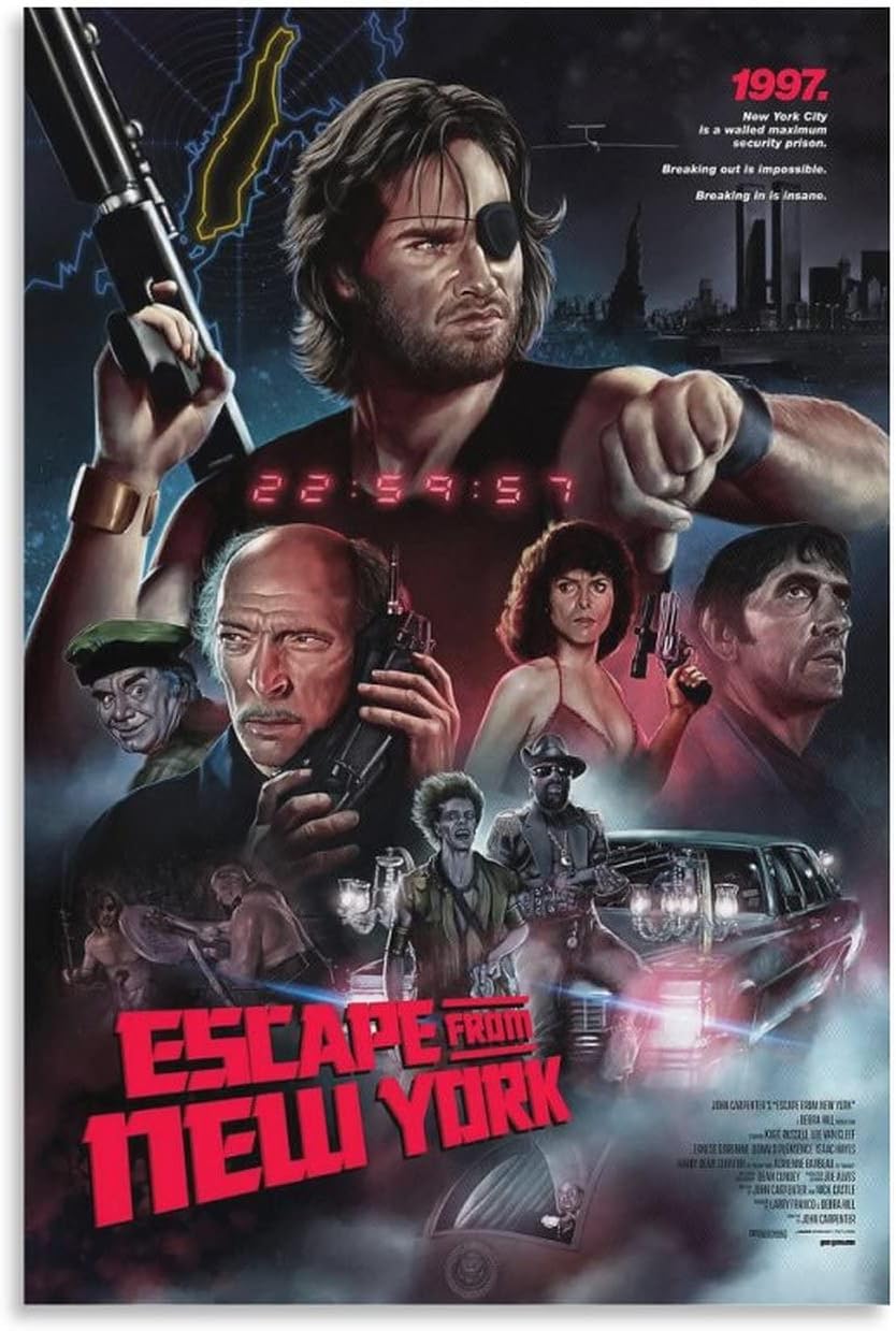 Amazon.com: Escape from New York Movie Posters (1) Wall Art Paintings ...