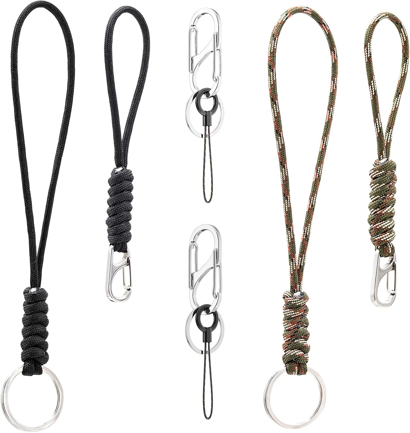 Amazon.com: Hand Wrist Key Ring Lanyard, Hand-Woven Wristband, and 304 ...