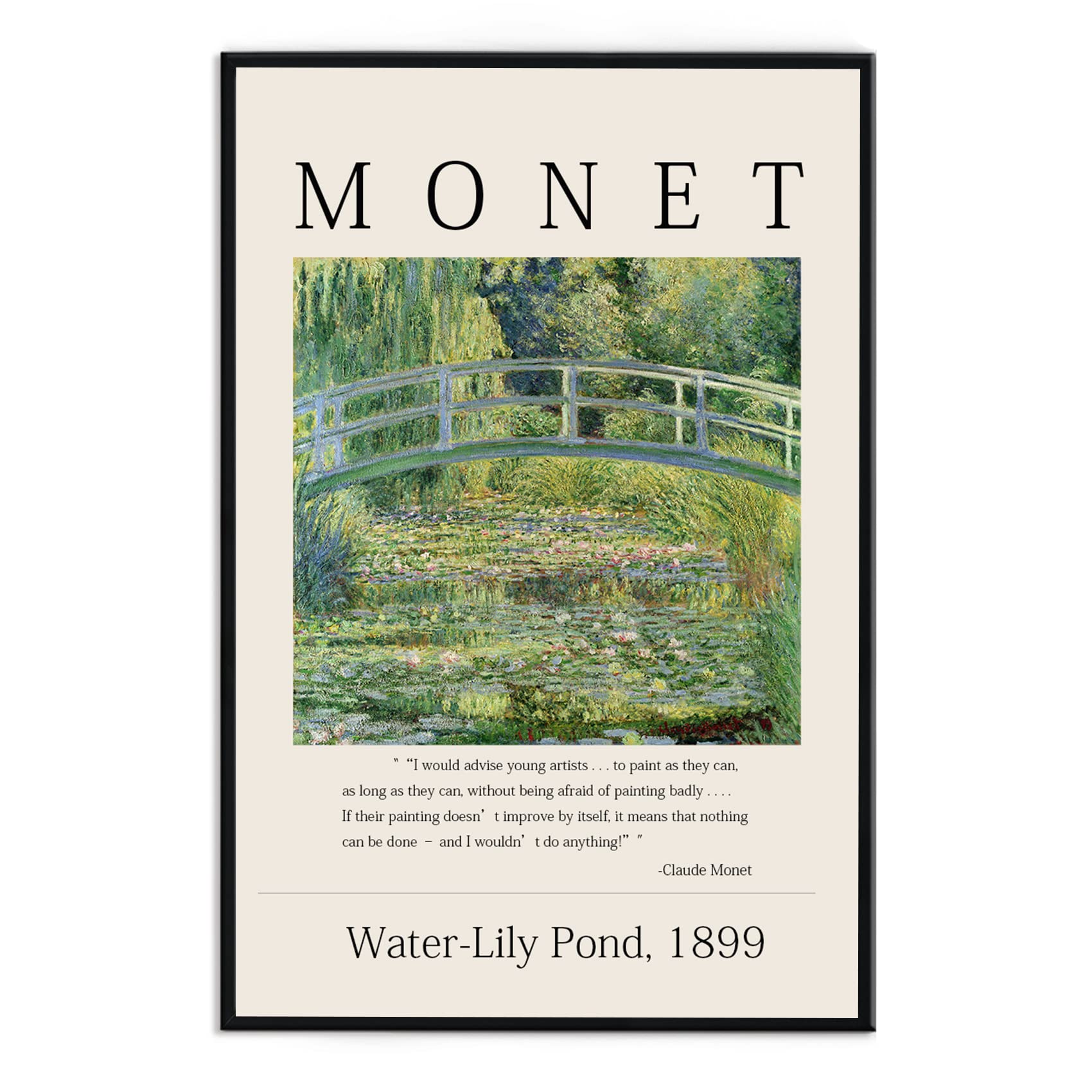 Monet Wall Art Claude Monet The Water Lily Pond Japanese Bridge ...