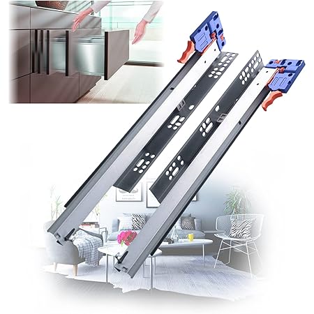 BAIDICE 1 Pair Undermount Soft Close Drawer Slides 9 12 15 18 21 24 ...