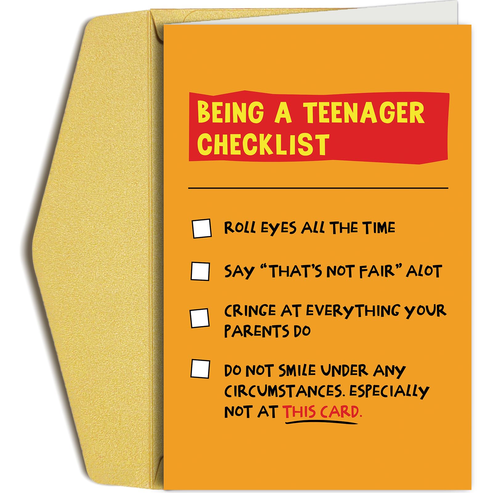 Oamiolek Funny Teenager Birthday Card Hilarious 13th 14th 15th 16th ...