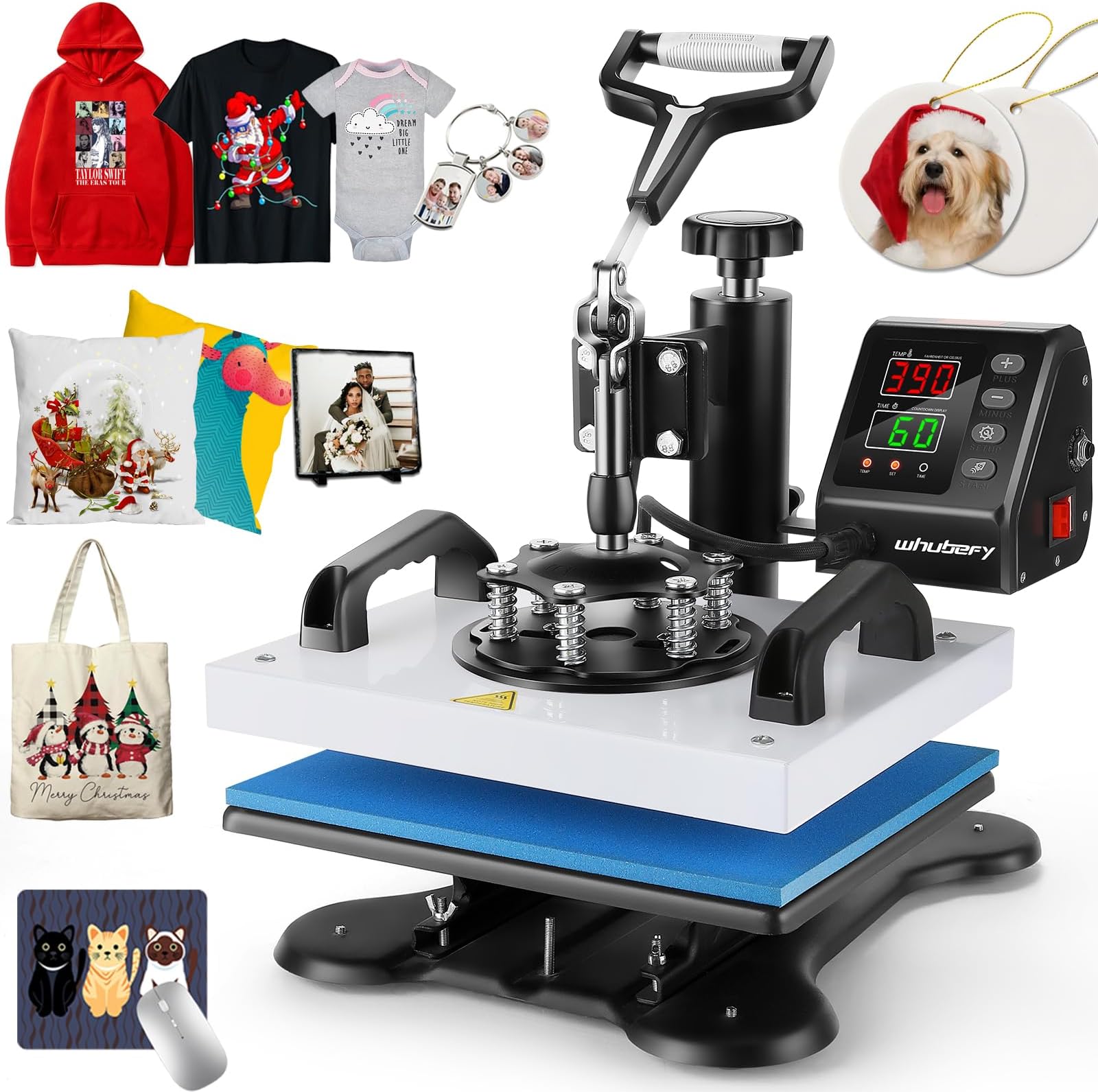 Amazon.com: Whubefy Heat Press 15x15 Slide Out, 3 Pre-Set Modes Easy ...