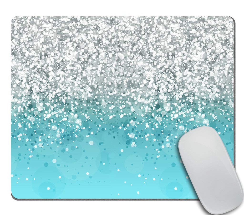 Amazon.com: Amcove Blue Glitter Gaming Mouse Pad Custom Design,Fashion ...