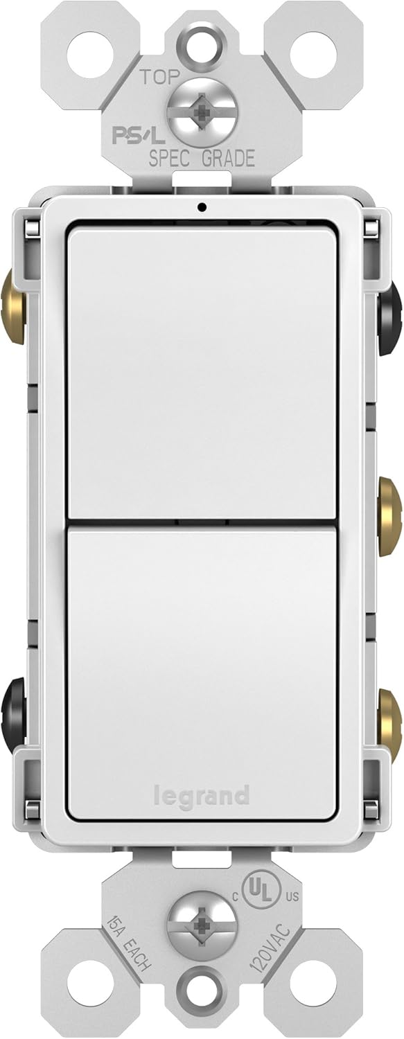 Legrand radiant RCD33WCC6 15 Amp Combination 2-in-1 Decorator Rocker ...