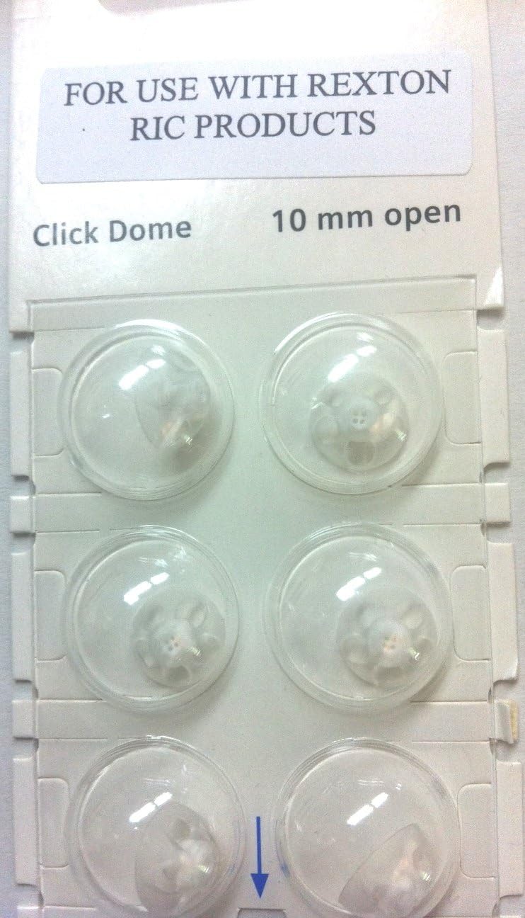 Amazon.com: 10mm OPEN - CLICK DOMES for REXTON Hearing Aids - 6 pack ...