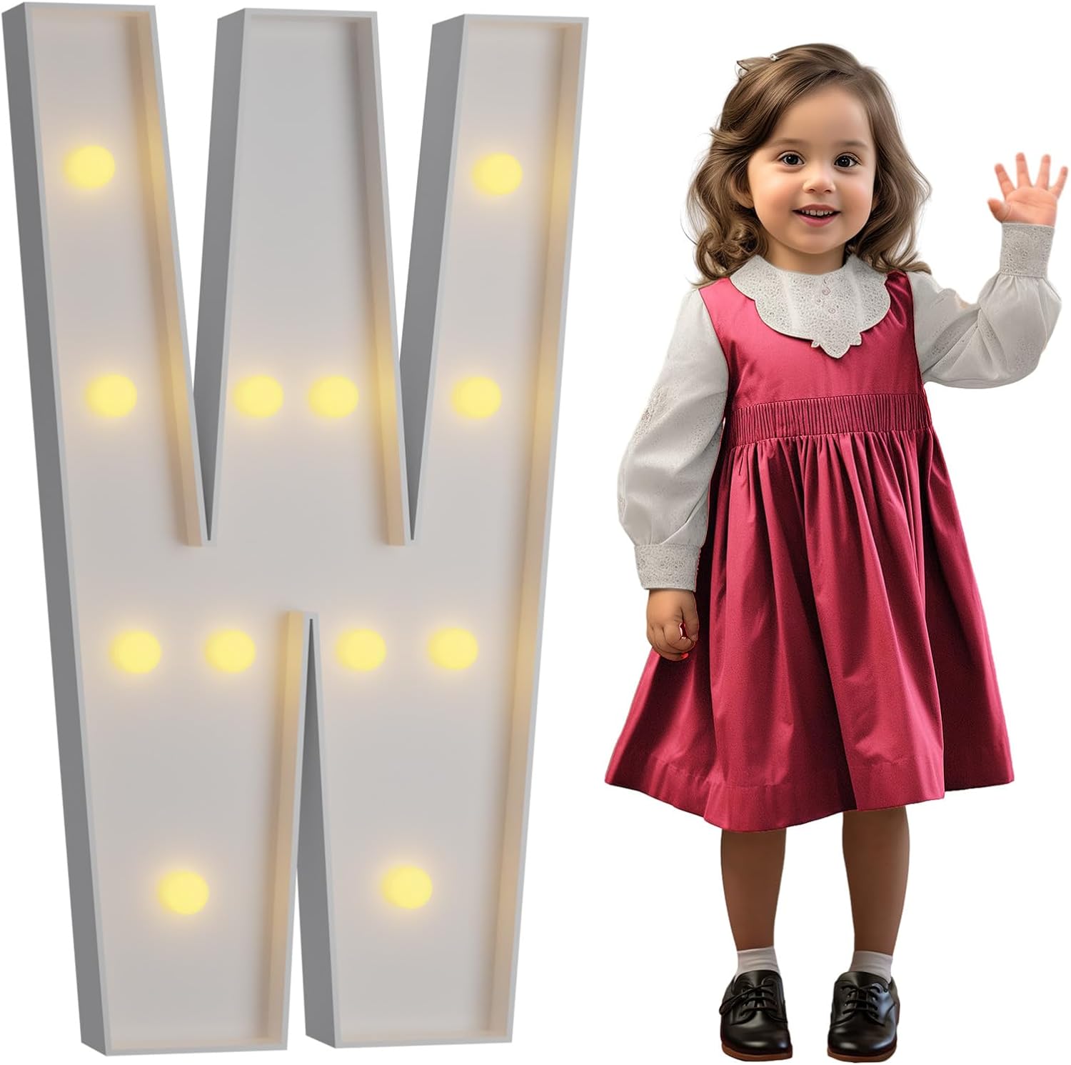 Amazon.com: imprsv 4FT Marquee Light Up Letters W, Large Light Up ...