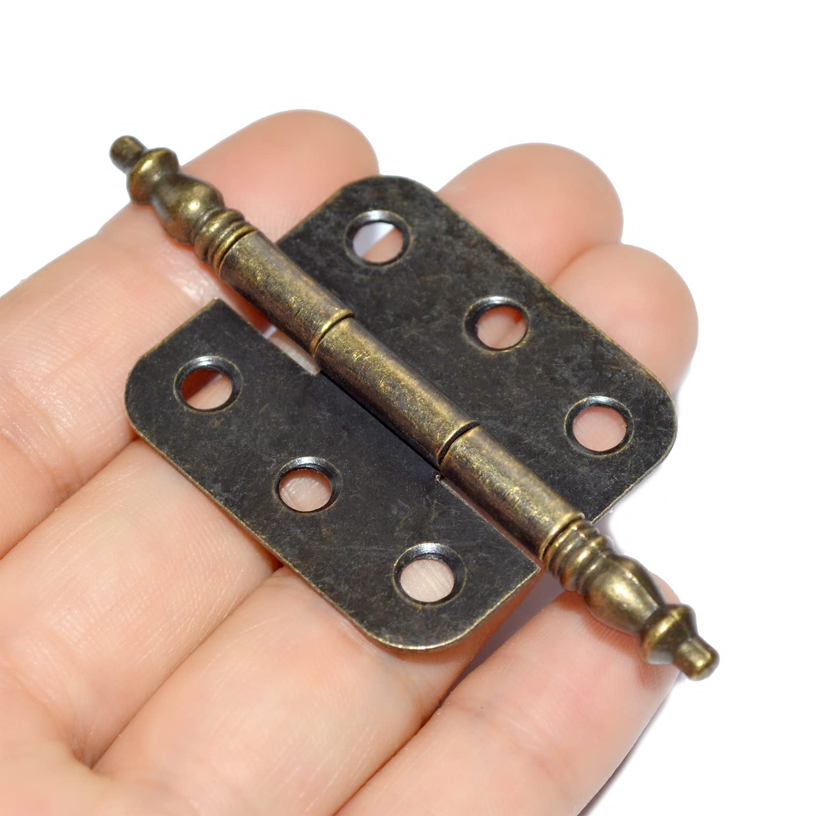 4 Pcs Vintage Folding Hinges Antique Bronze Hinge with Screws for Door ...
