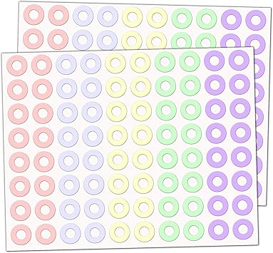Amazon.com : 800 Pack, Paper Hole Reinforcement Stickers Labels - 0.25 ...