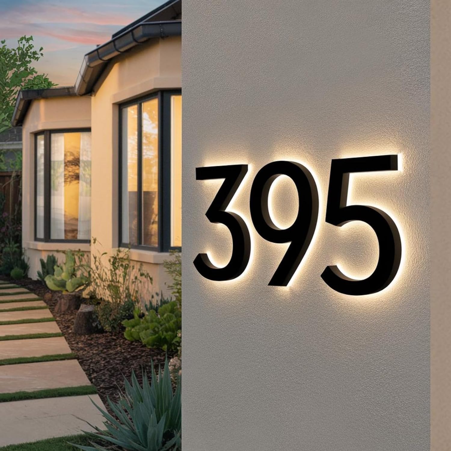 Amazon.com: DIDALIFE Custom LED House Numbers for Outside Light Up ...