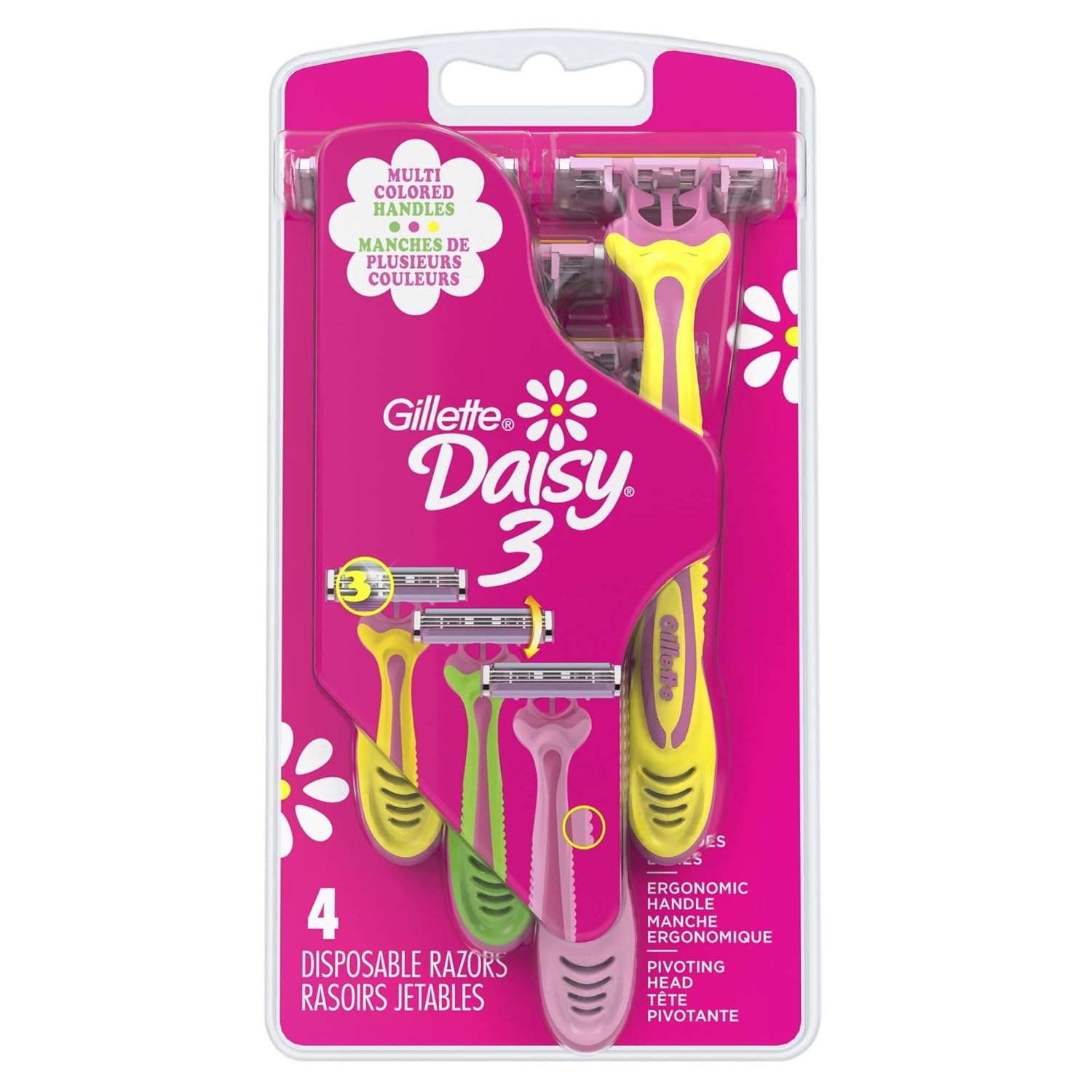 Amazon.com: Gillette Daisy 3 Women's Disposable Razors, 4 Count ...