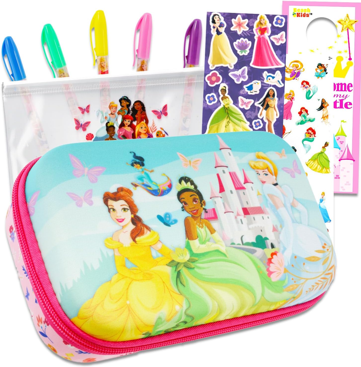 Amazon.com: Disney Princess Pencil Case for Girls Princess Pencil Bag ...