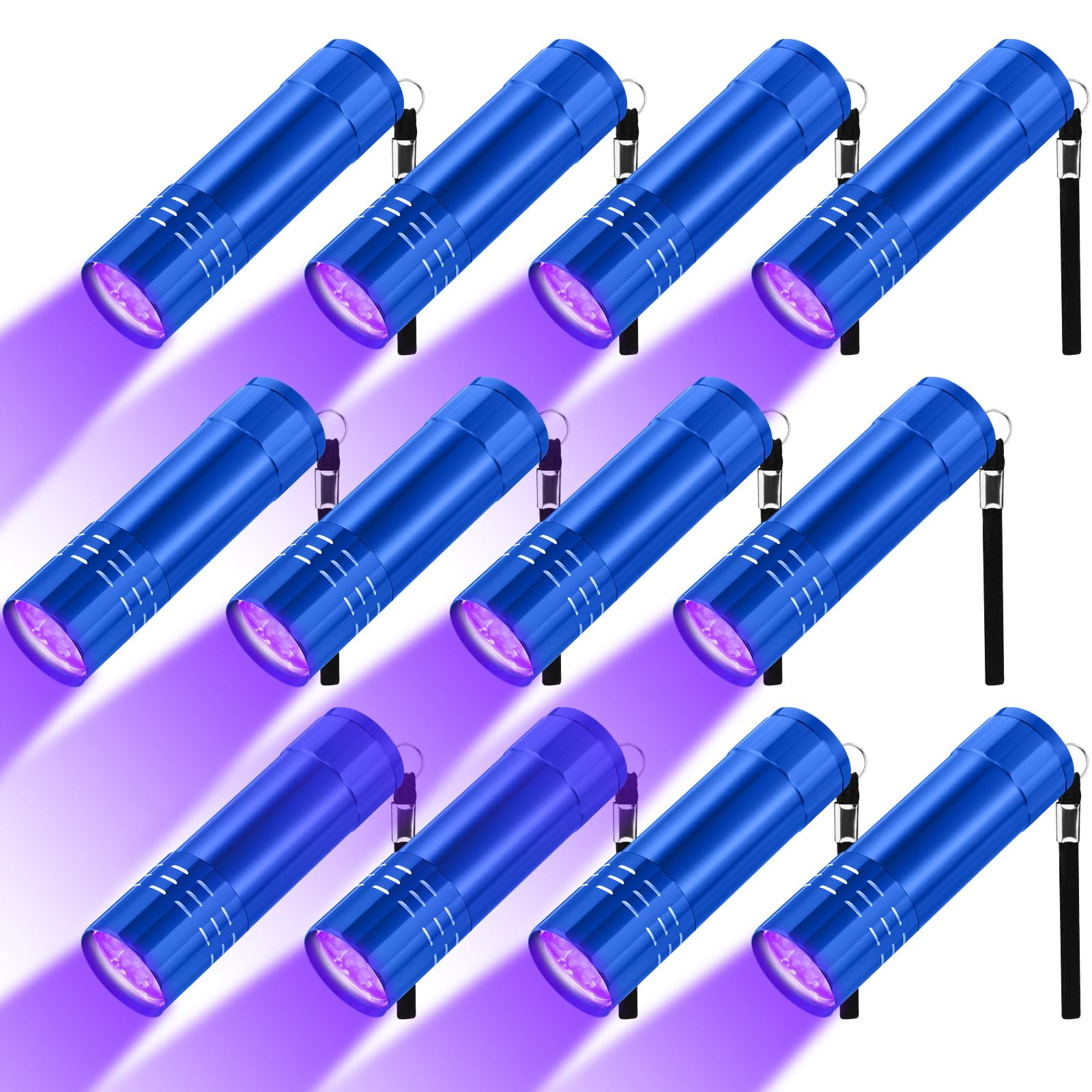 Snapklik.com : Riakrum 12 Pcs UV Blacklight Flashlights LED Handheld ...