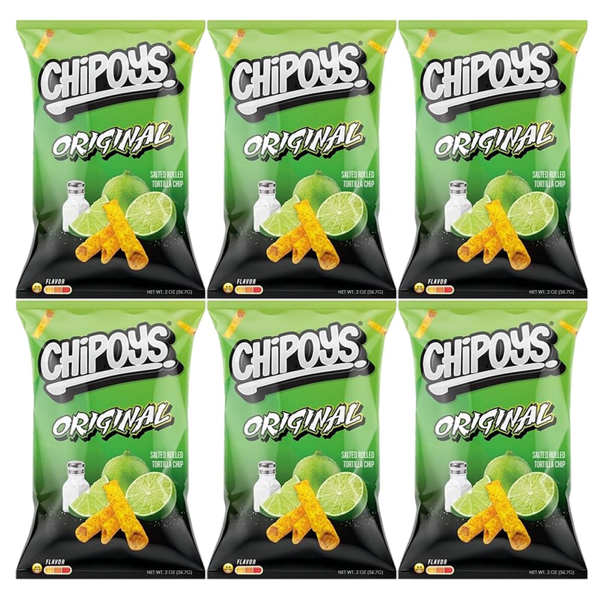 Amazon.com: Chipoys Rolled Corn Chips, Original, 2 oz - Palatize Pack of 6