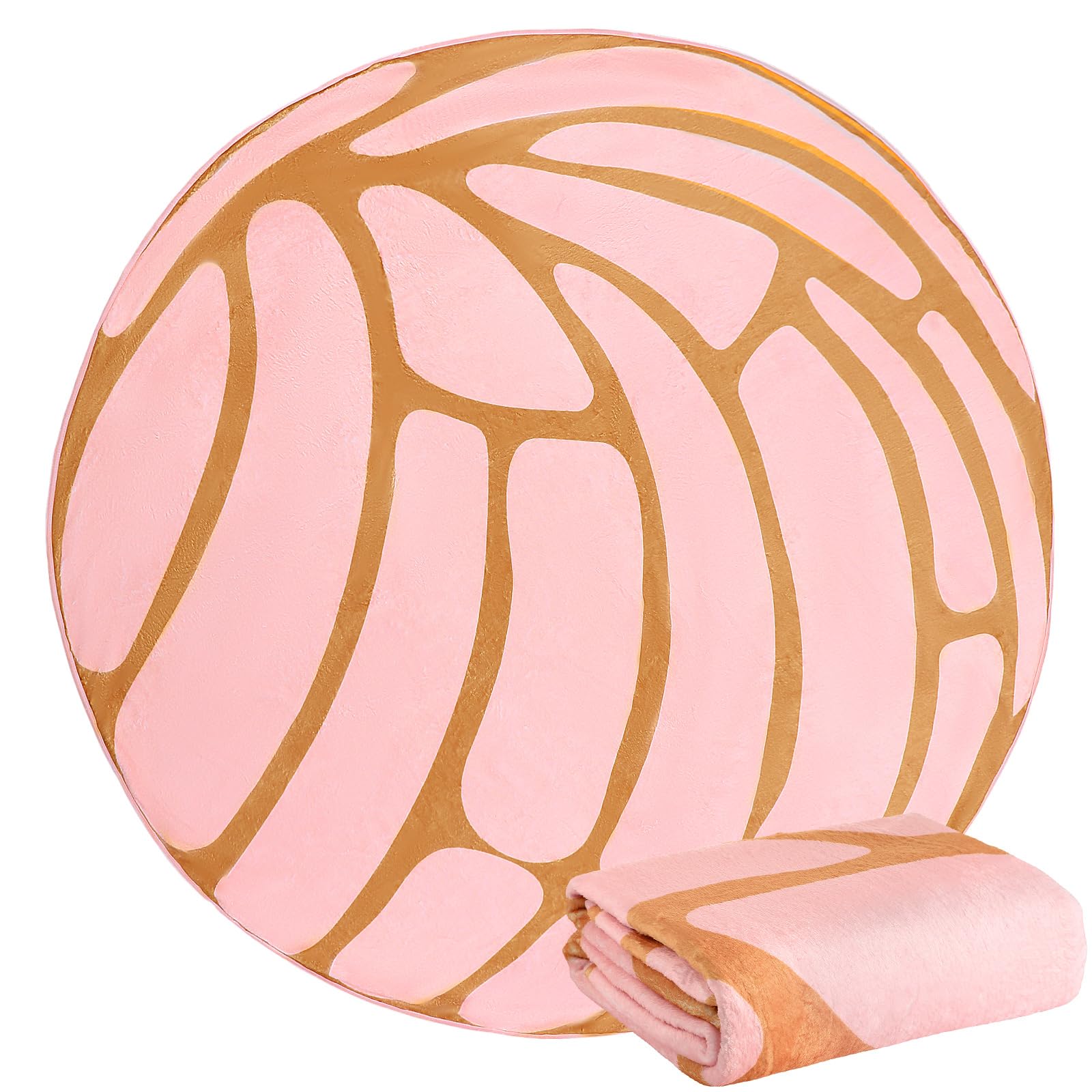 Amazon.com: Buryeah Conchas Pan Dulce Blanket Pink Mexican Concha Pink ...