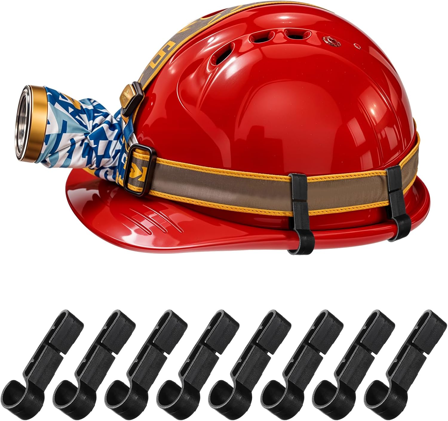 20Pcs Hard Hat Light Clips Plastic Hat Clip Hardhat Headlamp Accessory ...