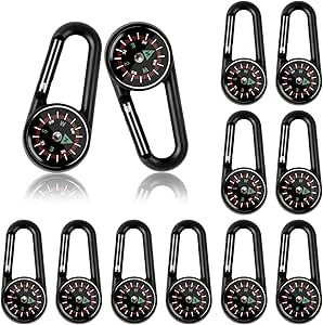 Amazon.com : 12 Pcs Mini Compass Keychain for Kids Bulk, Small Pocket ...