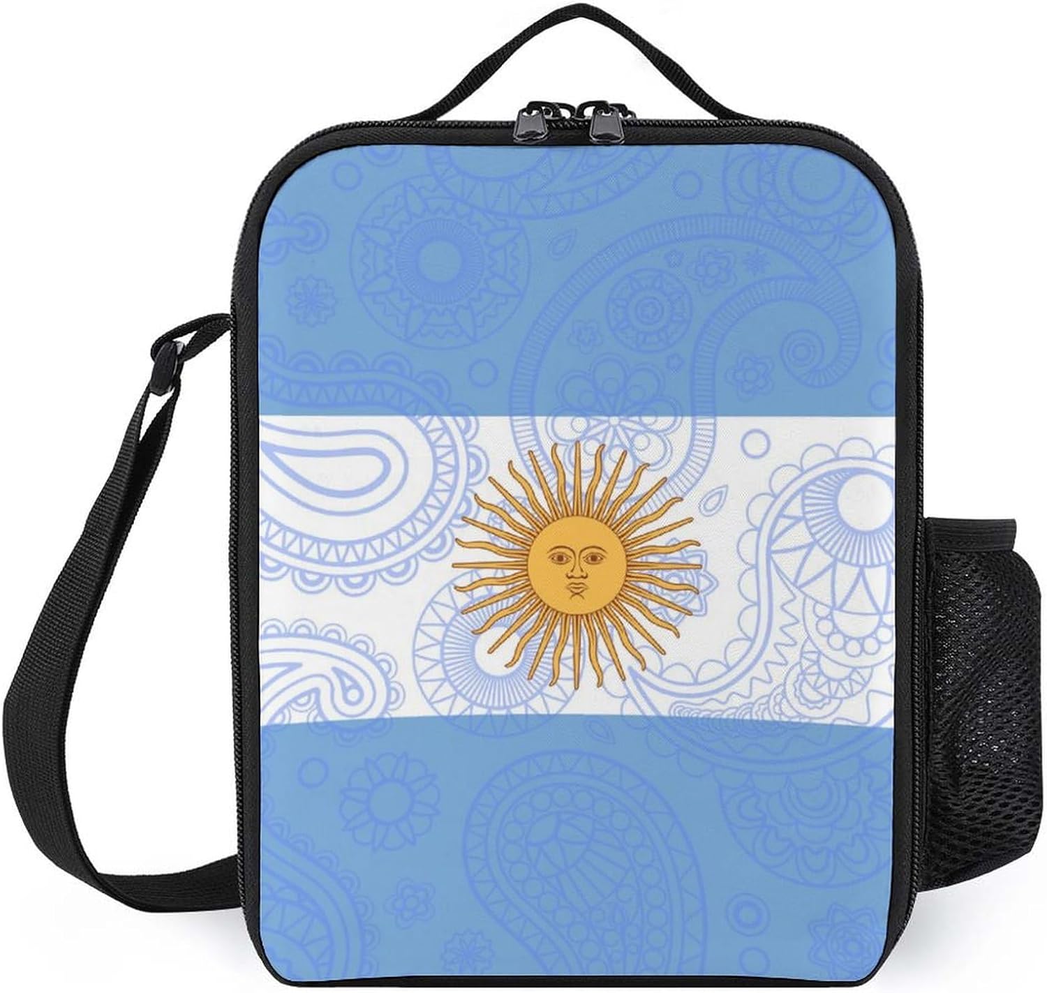 Amazon.com: Argentina Paisley Flag Insulation Lunch Tote Bag Portable Cooler Bag for Work Travel ...