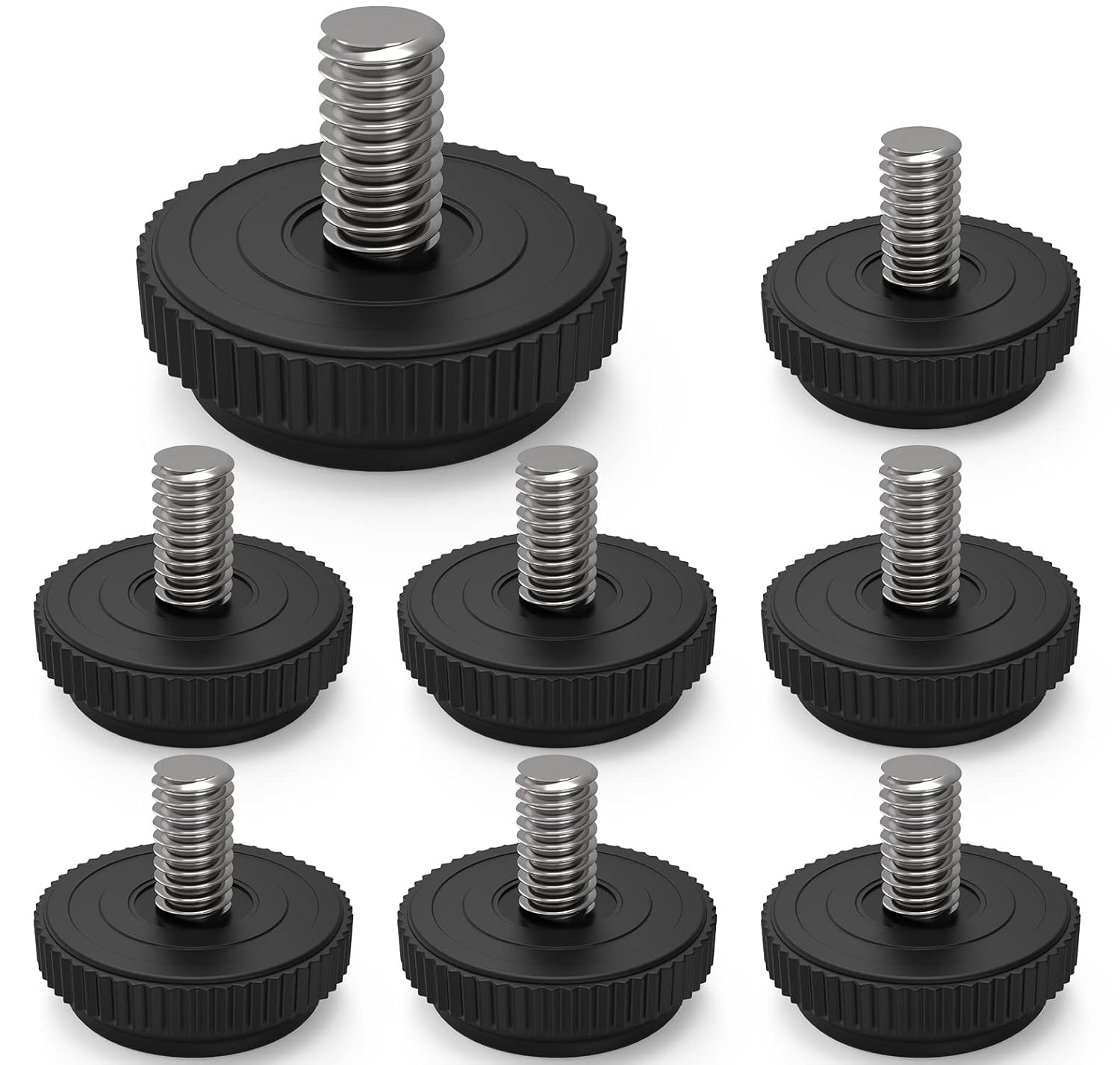 ONEHOME 8 Pack 5/16-18 Stainless Steel Nylon Round Furniture Leg ...