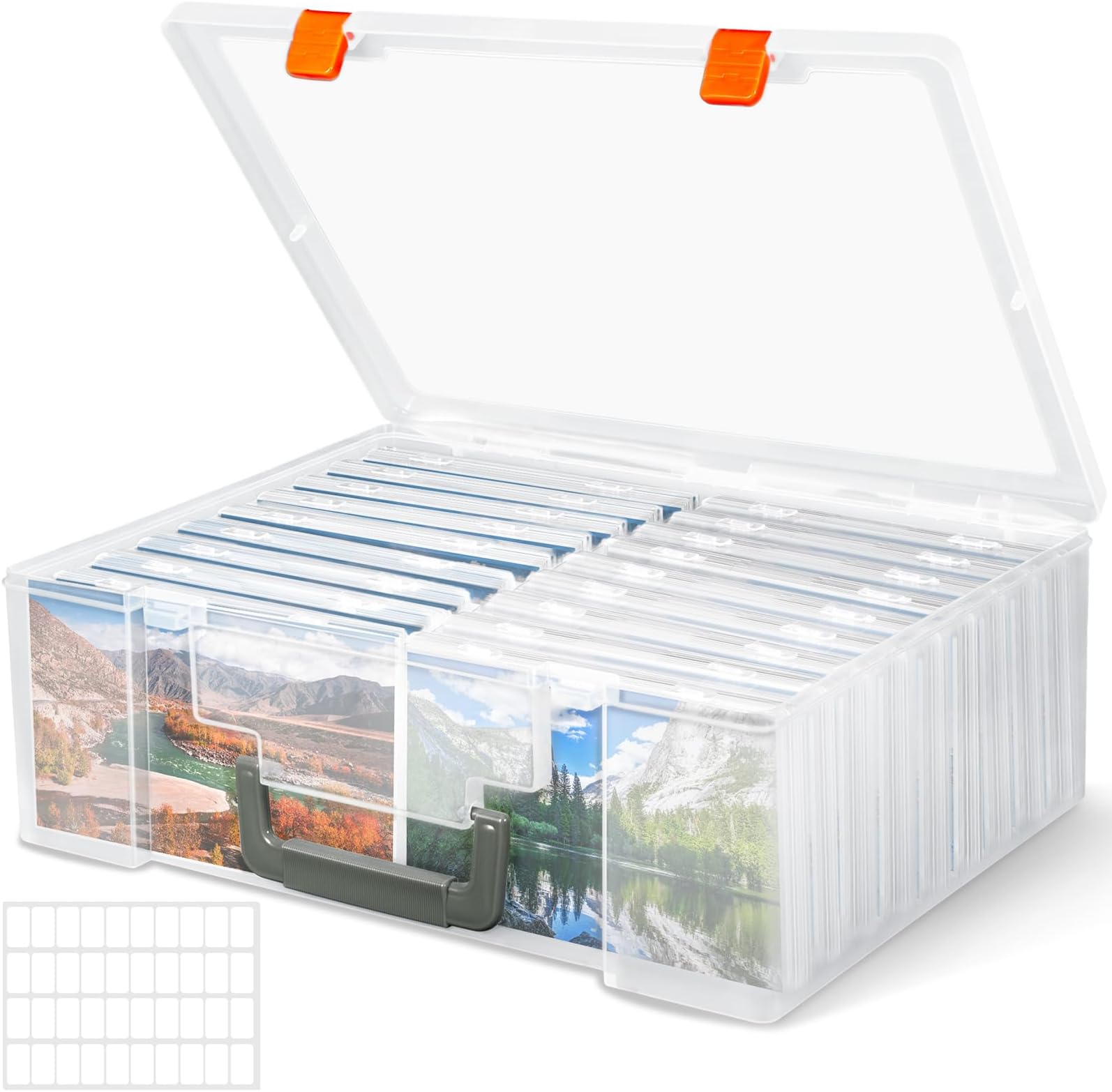 Lifewit Fotoaufbewahrungsbox 10,1 x 15,2 cm Fotoetui, 18 innere ...