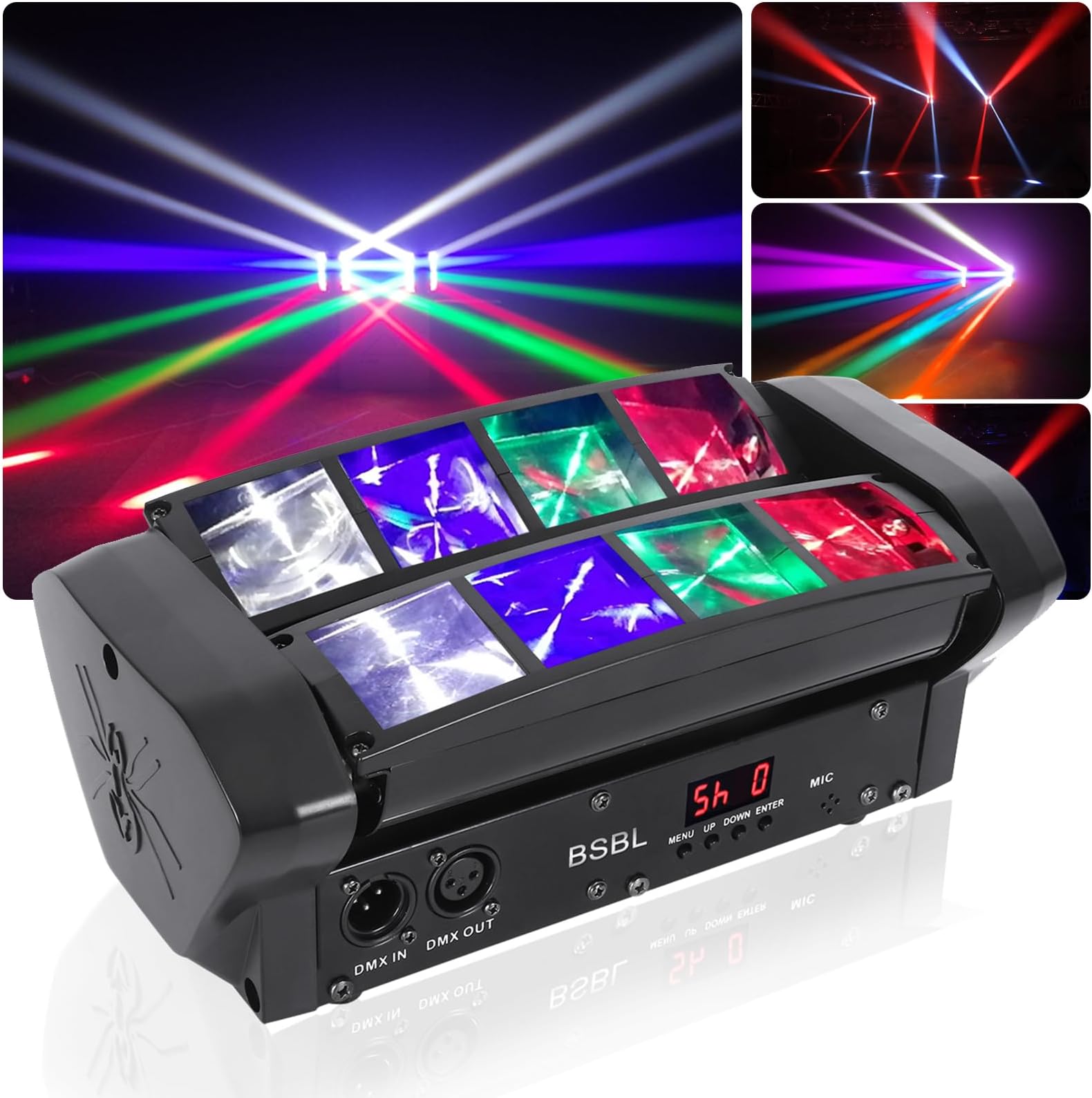 Amazon.com: Topteng 80W DMX Moving Head Light DJ Light RGBW, Sound ...