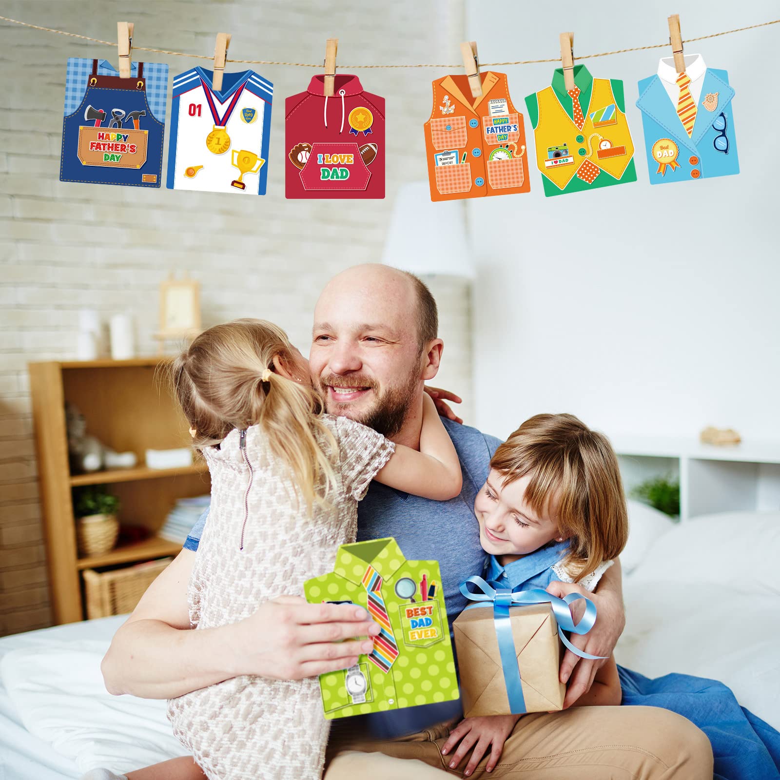 Snapklik.com : Colarr 45 Pcs Fathers Day Card Making Kits Kids Fathers ...