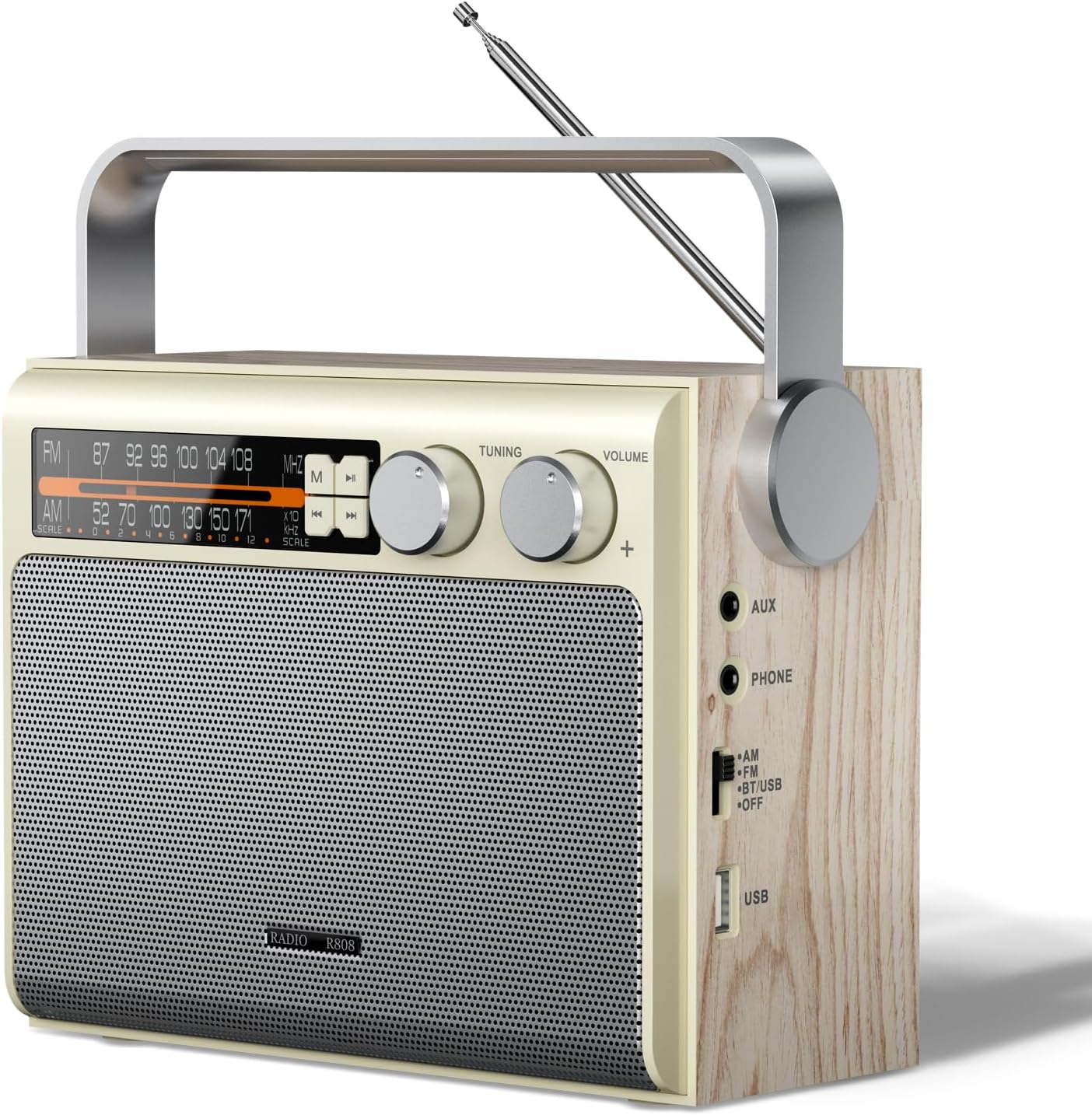 Amazon.com: YOWGULF Portable AM FM Radio, Bluetooth Radio with Best ...