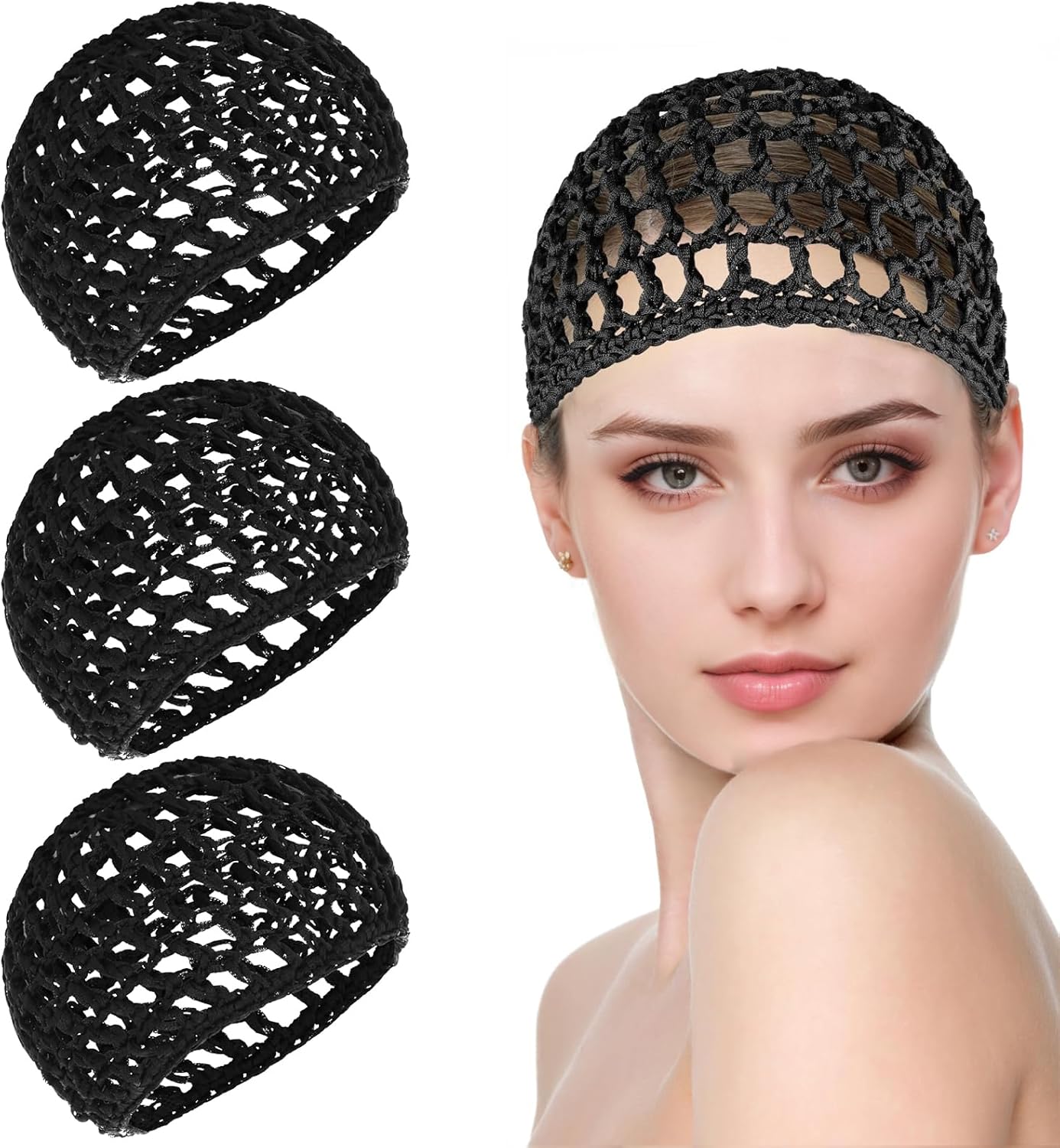 Amazon.com : Hair Wrap Nets for Women Sleep - 3 Pack Hairnets Sleep ...