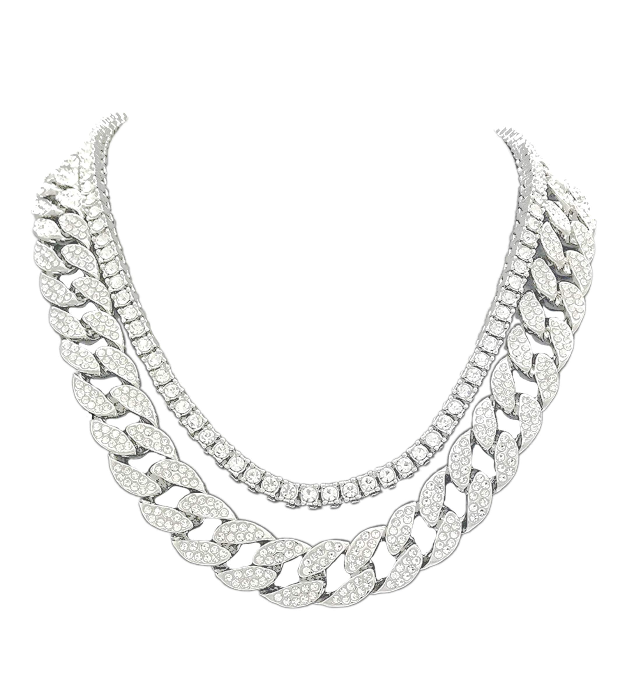 Buy Iced Out Hip Hop Gold Or Silver Tone CZ Miami Cuban Link Chain Buy Iced Out Hip Hop Gold Or Silver Tone CZ Miami Cuban Link Chain