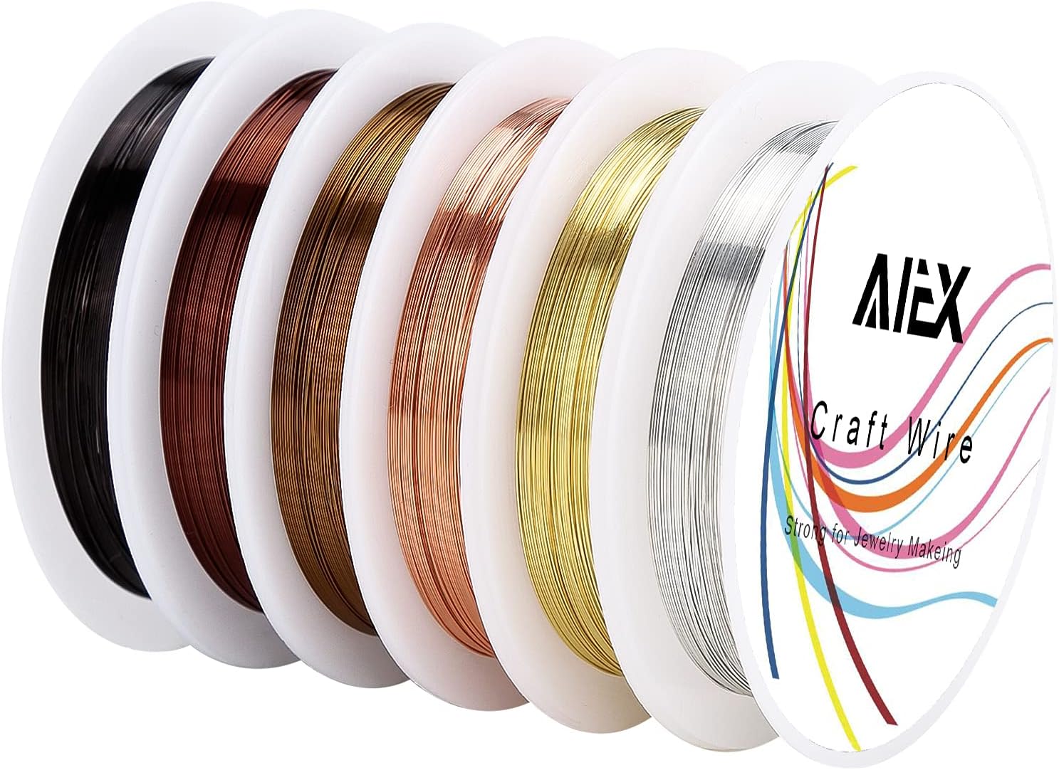 Amazon.com: 20 Gauge Jewelry Wire for Jewelry Making, Evatage 6 Rolls ...