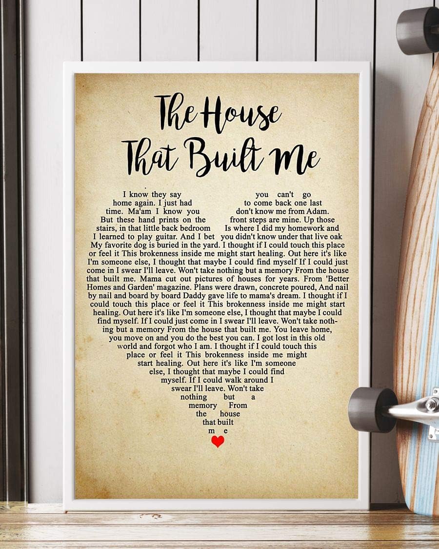 Amazon.com: Mattata The House That Built Me Lyrics Poster Print (16" x ...