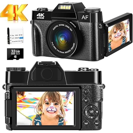 4K Digitalkamera 48MP 30FPS Kompaktkamera 16X Digitalzoom Fotoapparat ...