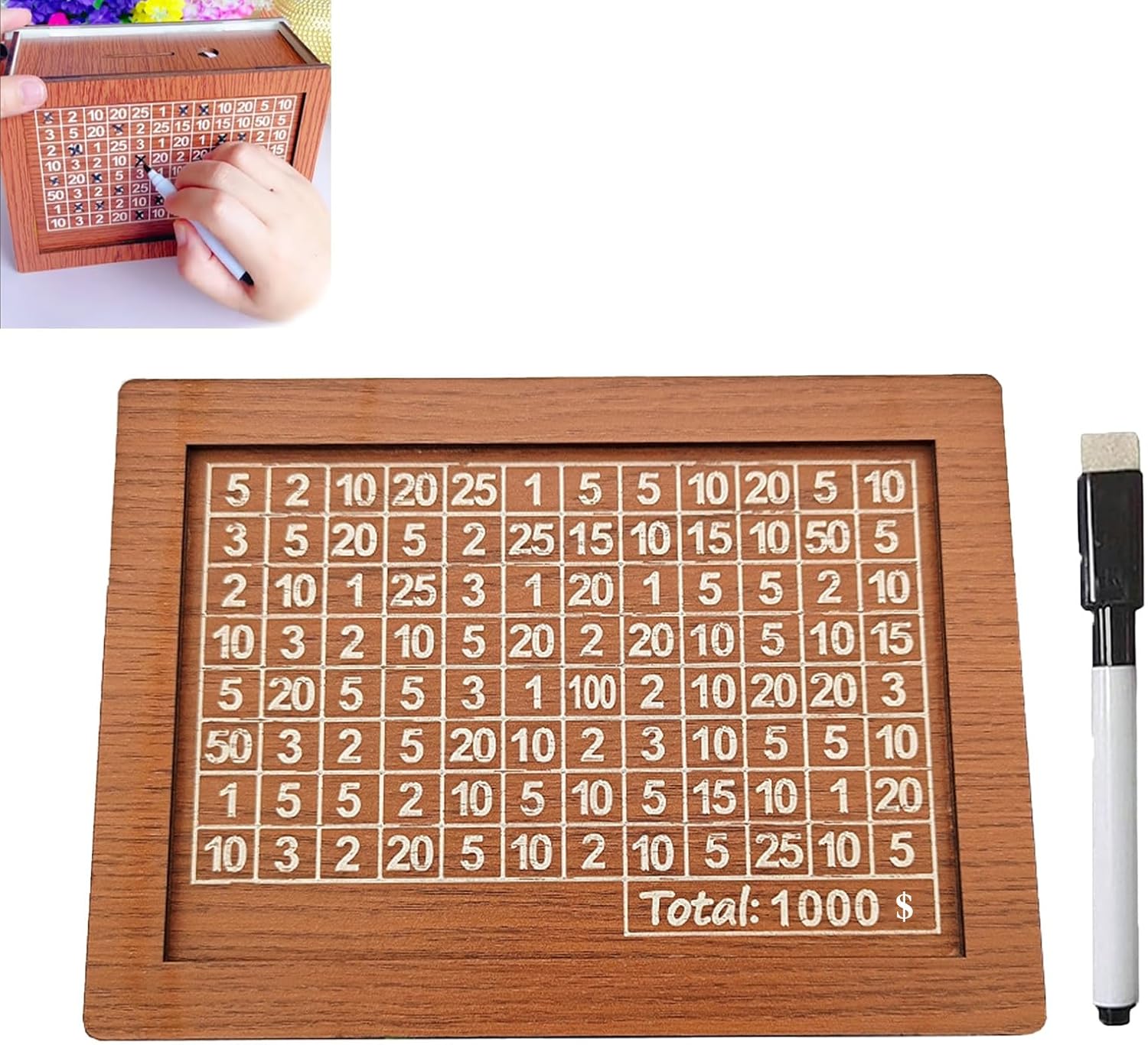 Cash Vault Wooden Savings Box, Cash Box Kakeibo, Wooden Cash Saver ...