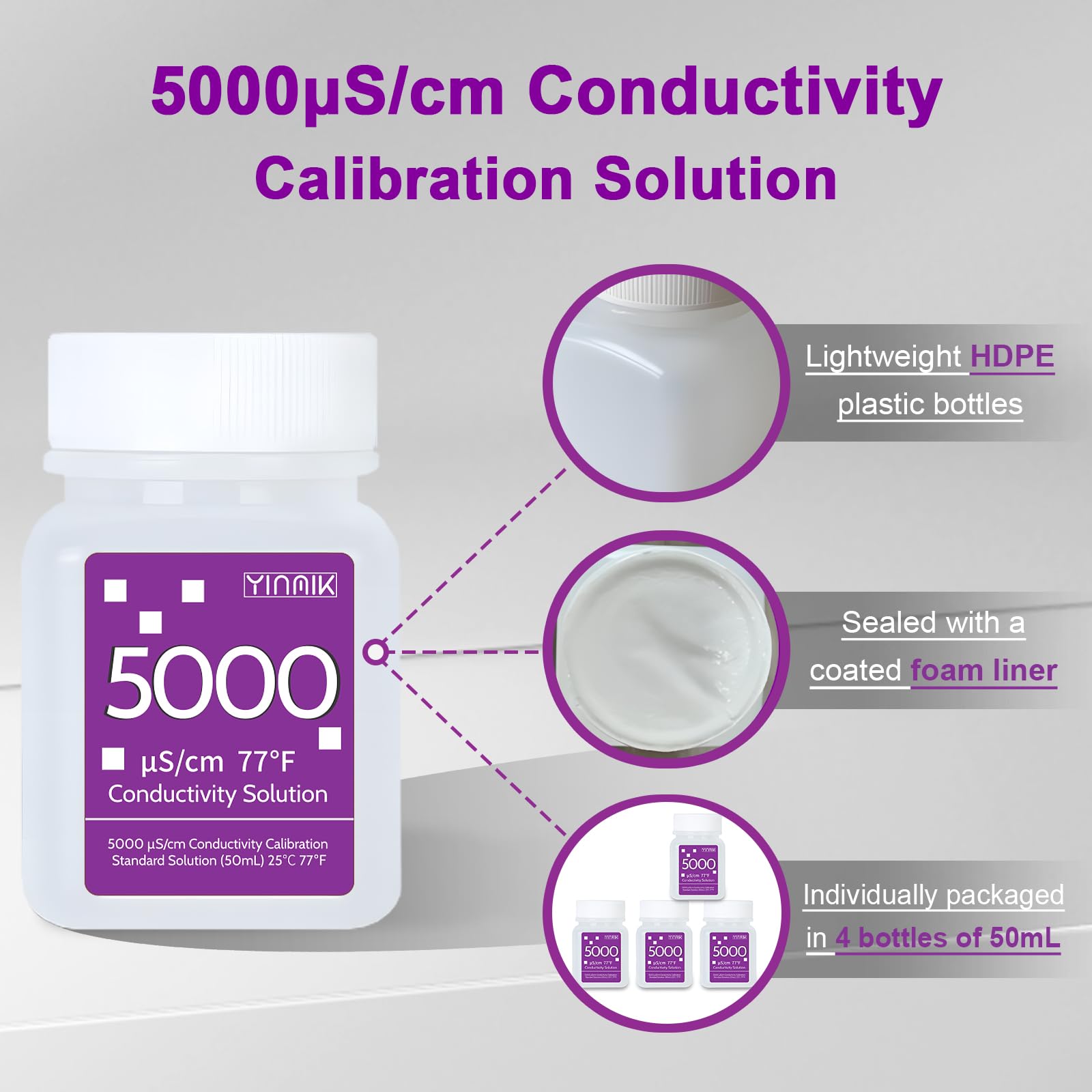 Snapklik.com : 5000μS/cm Conductivity Calibration Solution For Salt ...