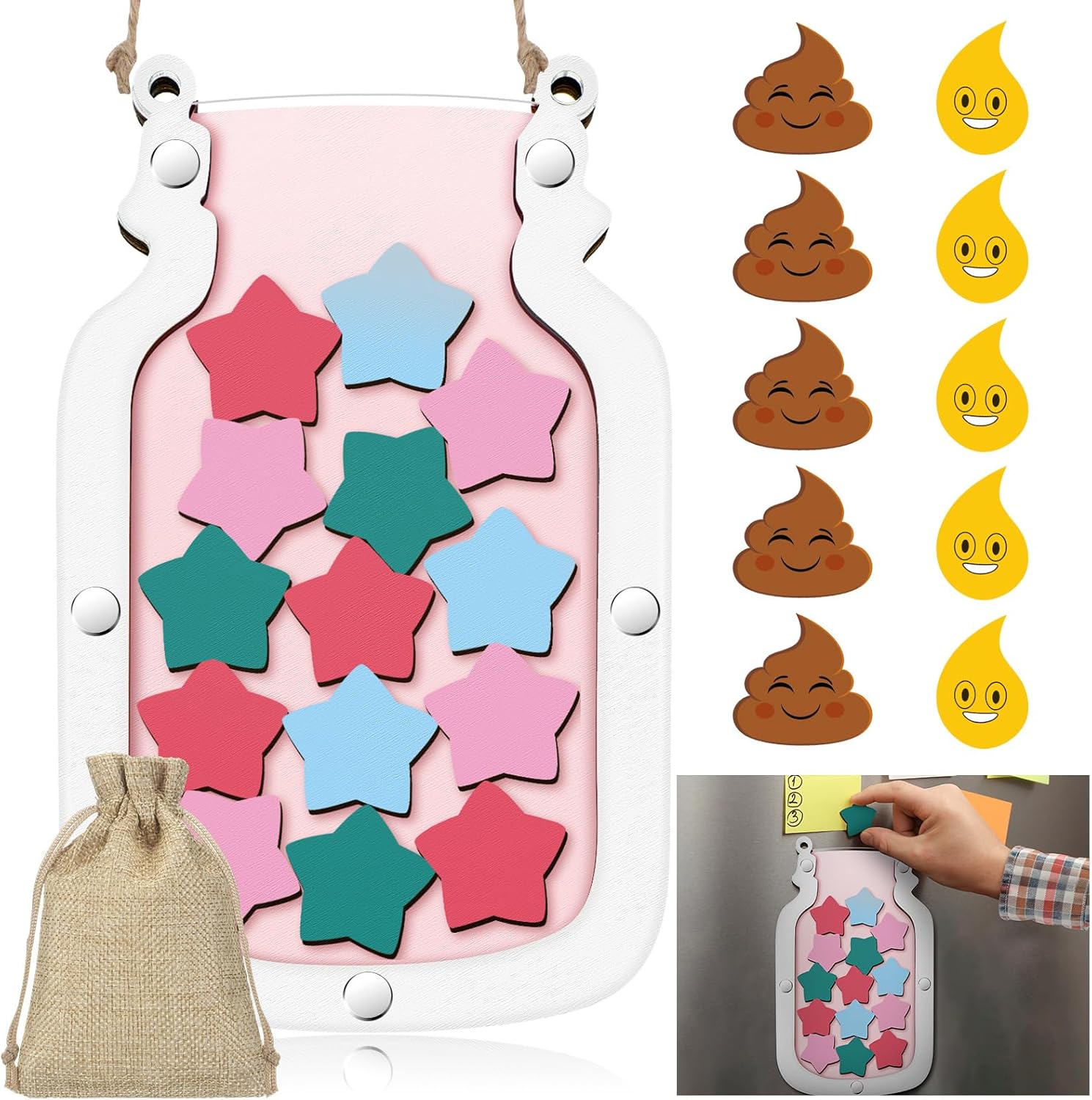 Amazon.com : Qunclay Magnetic Reward Jar, Incentive Jars for Boys Girls ...