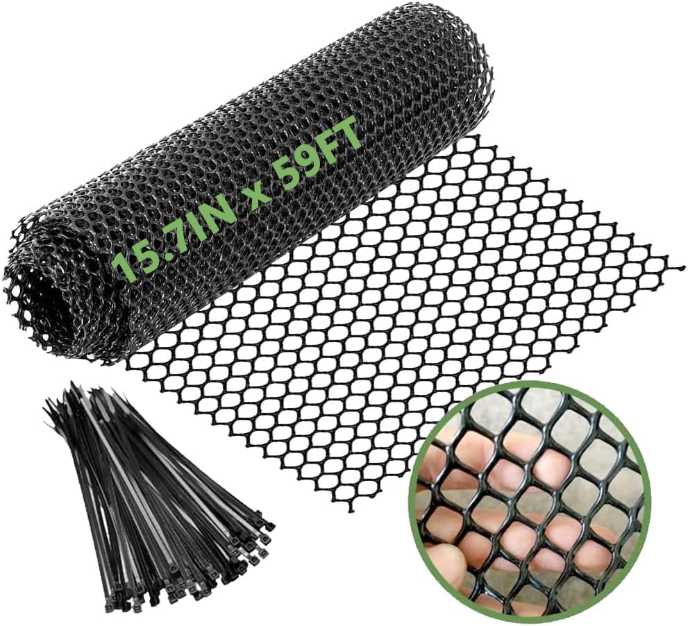 Amazon.com : 15.7IN x 59FT Plastic Wire Mesh Fence,Plastic Chicken Wire ...