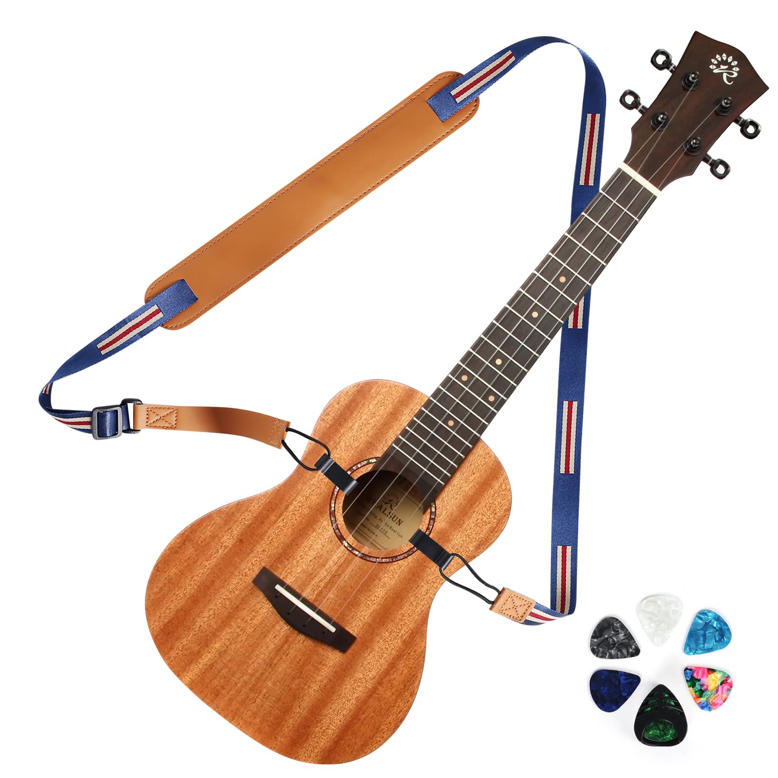 Snapklik.com : Vefungyan Adjustable Ukulele Strap No Drill: Double Hook ...
