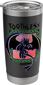 Amazon.com | DreamWorks Dragons Toothless Neon Stainless Steel ...