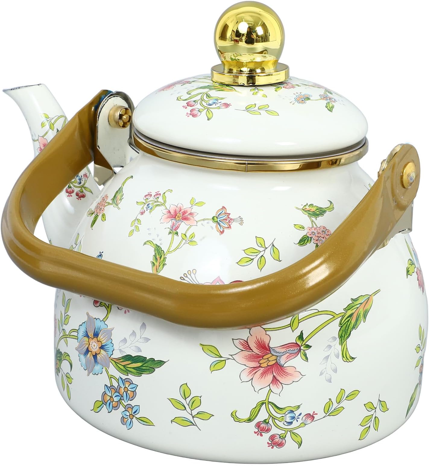 Amazon.com | DOITOOL 2.5L Vintage Enamel Tea Kettle, Ceramic Teapot for ...