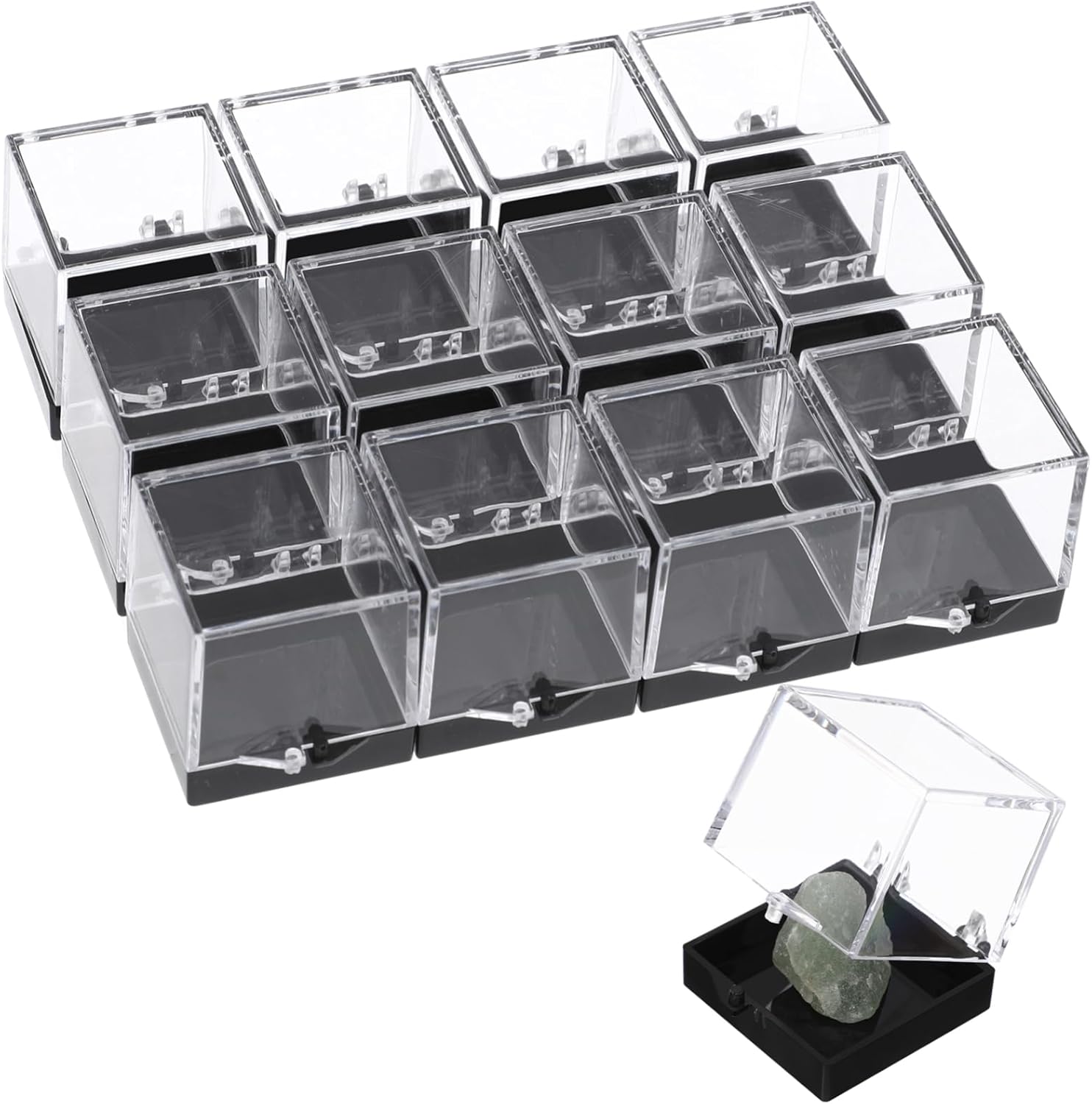 Amazon.com: Didiseaon 12pcs Mineral standard display box plastic ...