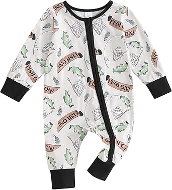 Amazon.com: Muasaaluxi Western Baby Girl Boy Clothes Long Sleeve Cow Print Romper Zipper Cartoon ...
