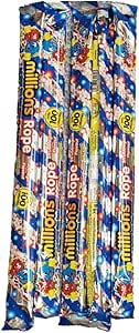 Millions Rope Strubblegum Flavoured Chewy Gums Sweets Pack of 5 x 28g ...