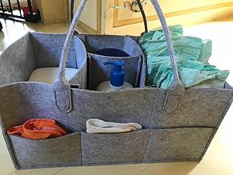 Amazon.com: Lethum Large Diaper Caddy with Removable Compartments, 16 x ...