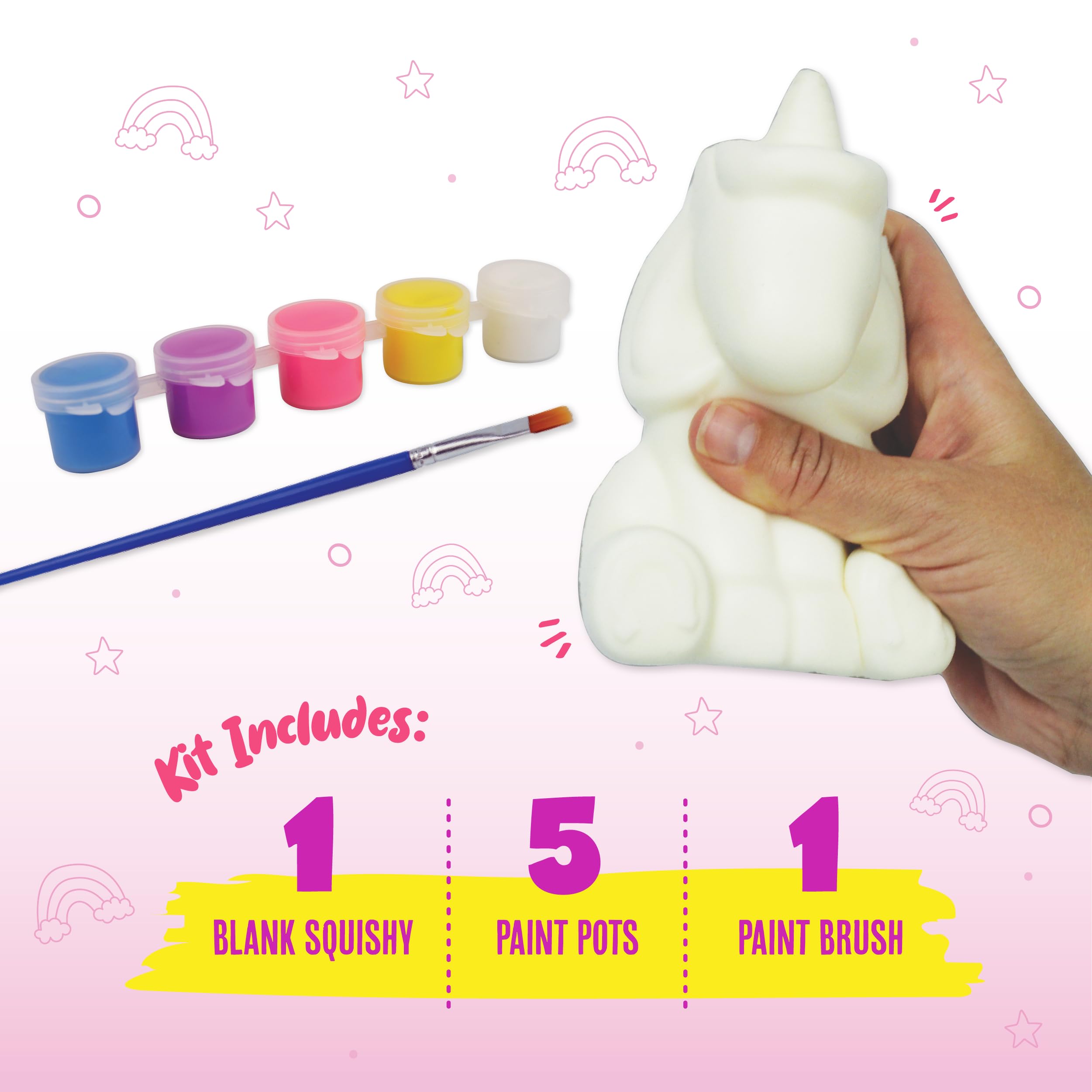 Snapklik.com : DOODLE HOG Unicorn Paint Your Own Squishies Kit Squishy ...