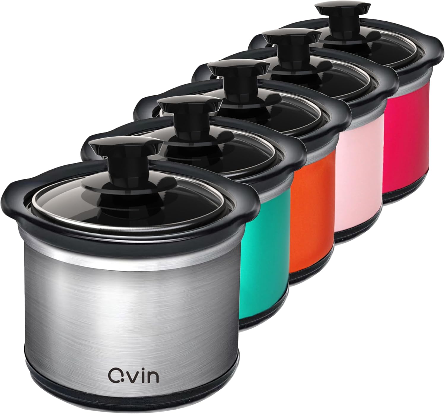 Amazon.com: 0.65-qt mini Round Slow Cooker, Fondue Melting Pot Warmer ...