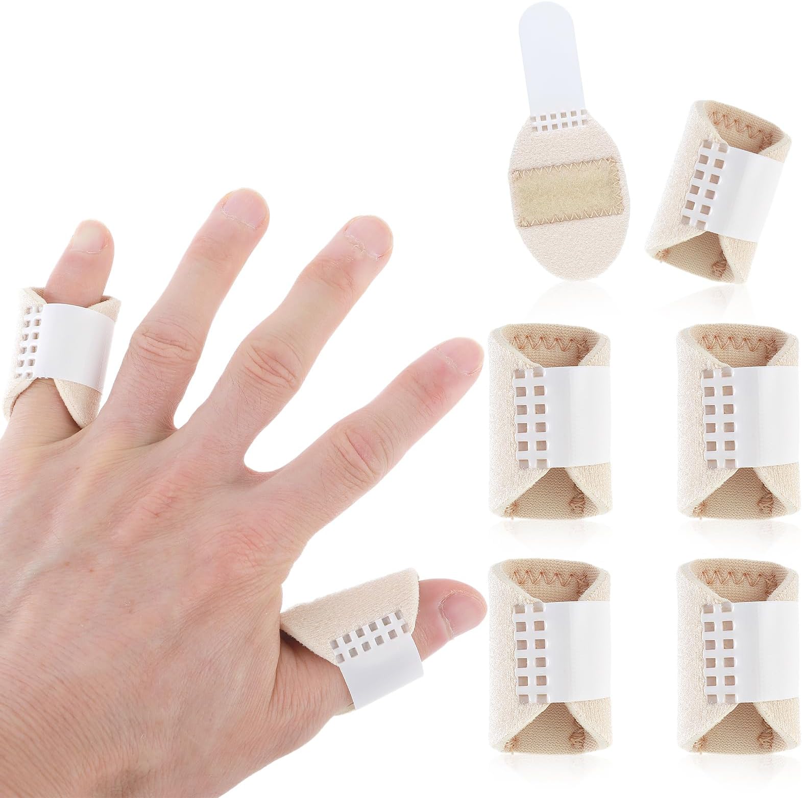 Amazon.com: Senkary 20 Pieces Finger Protector Sleeves Elastic Thumb ...